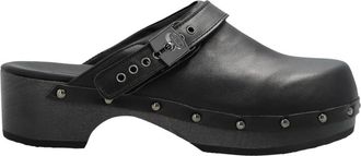 Scholl Pescura Robin Mules en cuir - Femme - Chaussures - Noir - Taille: 39 EU