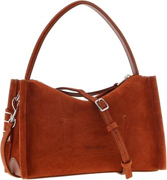 J.W.Anderson Loafer Suede Top Handle Bag - Rust
