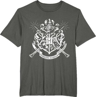 Harry Potter Hogwarts Badge Wands T-Shirt