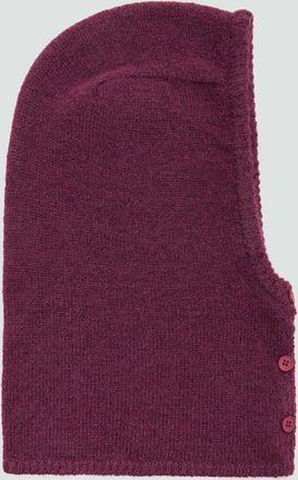 Mango Cagoule maille boutons bordeaux - Femme - Taille unique - MANGO