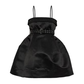Ganni Kleid mit Tailleng&uuml;rtel - - Dresses - Damen - Schwarzk - M