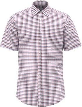 Seidensticker Chemise à Manches Courtes Coupe Droite, Rouge, 41 Homme