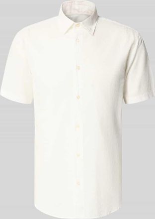 Jack & Jones Regular Fit Freizeithemd aus Baumwoll-Leinen-Mix