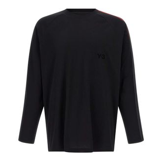 Yohji Yamamoto Oversized T-Shirt mit Farbverlauf-Streifen und Rundhalsausschnitt - - Sweatshirts & Hoodies - Herren - Schwarzk - M
