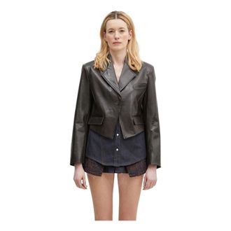 Andersson Bell Femme, Vestes, Brun, Taille: 40 FR Blazer Hybride en Similicuir