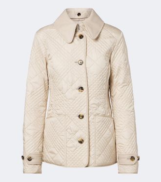Burberry Wattierte Jacke Fernleigh mit Leder