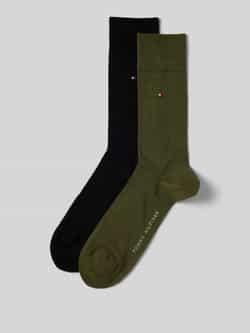 Tommy Hilfiger Str&uuml;mpfe aus Baumwoll-Mix im 2er-Pack