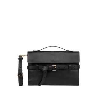 Moschino Femme, Sacs, Noir, Taille: ONE Size Tie Me Nappa Clutch