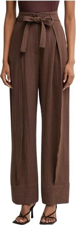 Simona Corsellini Femme, Pantalons, Brun, Taille: 44 FR Pantalon large