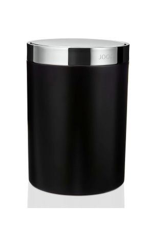Joop Kosmetikeimer Chromeline Black, Schwarz, Chrom, Kunststoff, 6 L, 26 cm, Badaccessoires, Waschplatzzubeh&ouml;r, Kosmetik- & Abfalleimer