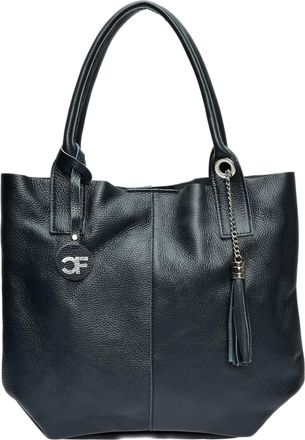 Carla Ferreri Blaue Lederhandtasche