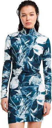 G-Star G-Star RAW Womens Printed Slim Long Sleeve Casual Dress, Mehrfarben (White Liquid Layers D25037-D774-G896), Medium