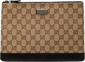 Gucci Pre-owned Pochette en toile - Femme - Pre-owned - Beige - Taille: ONE Size