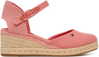 Tommy Hilfiger Espadrilles Mid Wedge Espad Closed Toe FW0FW09233 Korallenfarben
