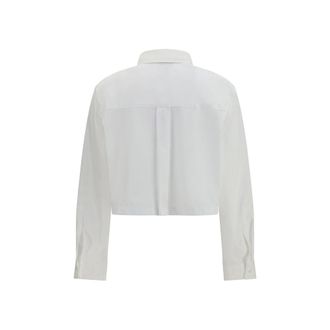 Maison Kitsun&eacute; Womens White Cotton Blouse