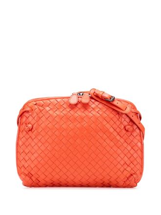 Bottega Veneta sac à bandoulière Nodini médium en cuir Nappa Intrecciato (2012-2025) - Orange
