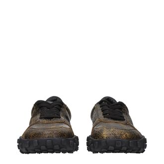 Jil Sander Aged Leather Sneakers - Black