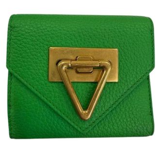 Bottega Veneta Portefeuille Tri-fold Pre-owned - Femme - Pre-owned - Vert - Taille: ONE Size