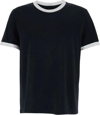 A.P.C. A.p.c., Homme, Tops, Noir, Taille: XL T-shirt &agrave; col rond