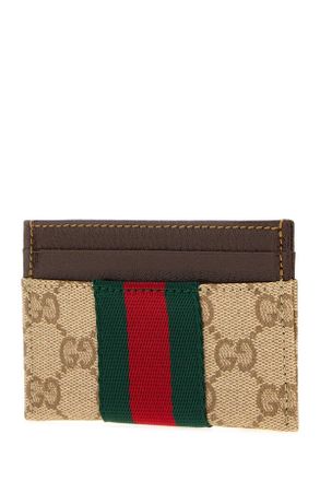 Gucci Womens Gg Canvas Card Holder Vinsanbrdkbrvrv Portafogli Wallet