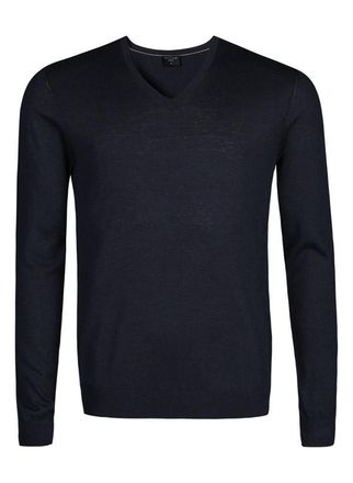 Olymp Herren Pullover blau unifarben