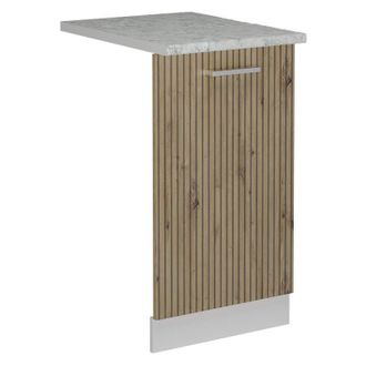 Vicco Geschirrspülblende R-Line, Artisan-Eiche, 45 cm, ap Marmor