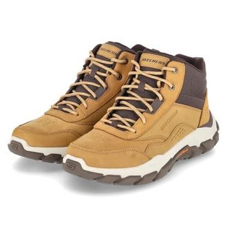 Skechers Homme Santoro Hopkins Botte de randonn&eacute;e, Wheat Leather/Synthetic/Mesh, 41.5 EU