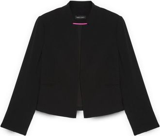 Fiorella Rubino Femme, Vestes, Noir, Taille: 44 FR Blazer Court en Tissu Stretch