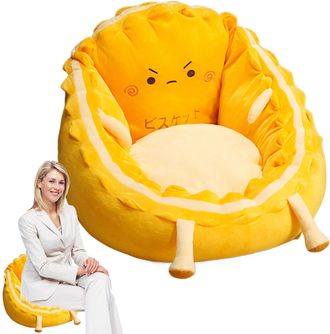 Generic Bodenstuhlkissen mit Rückenlehne - Ergonomischer Bodenstuhl zum Spielen und Entspannen | Niedliches Stuhlkissen, weiches und bequemes Kissen für Schla