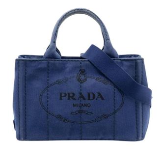 Prada Pre-owned Canvas Satchel - - Pre-owned - Damen - Blau - ONE SIZE