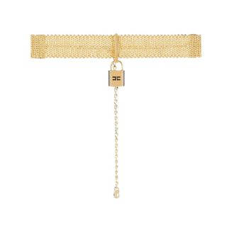 Elisabetta Franchi Choker mit Schmuck-Vorh&auml;ngeschloss - - Accessories - Damen - Gelb - ONE SIZE