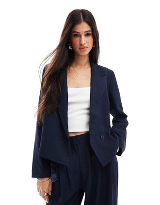 Vero Moda Blazer densemble court ajust&eacute; - Bleu marine