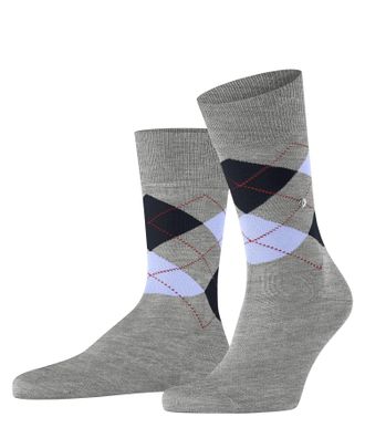 Burlington Herren Socken Manchester M So Baumwolle gemustert 1 Paar, Grau Concrete Melange 3615, 40-46