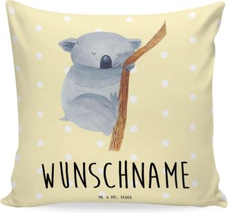 Mr. & Mrs. Panda Kopfkissen Koalab&auml;r - Personalisierte Geschenke, B&auml;r, Traum, Name, Lustige Spr&uuml;che, Kissen, Schlafzimmer, Koala, Bedrucken, Wunschname, schlafen, Pers