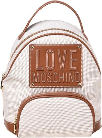 Love Moschino Femme, Sacs, Beige, Taille: ONE Size Sac &agrave; dos en toile