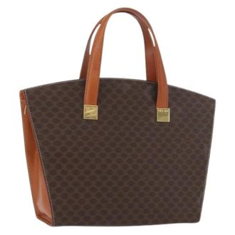 Celine Sac &agrave; main en toile Macadam Vintage Pre-owned - Femme - Pre-owned - Brun - Taille: ONE Size