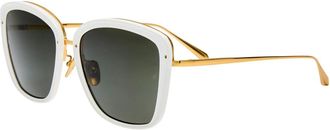 Linda Farrow unisex, Accessoires, Blanc, Taille: ONE Size Lunettes de soleil