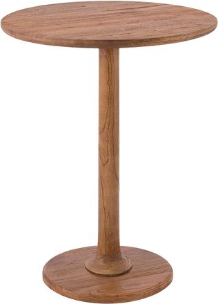 Clp Beistelltisch rund Farragut, massiver Holztisch aus Mindi-Holz, handgefertigter Couchtisch f&uuml;r Wohnzimmer und Esszimmer, Farbe:braun