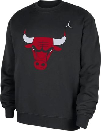 Nike Jordan Homme, Sport, Noir, Taille: S SweaT-shirt ras du cou Chicago Bulls Statement Essentials en molleton