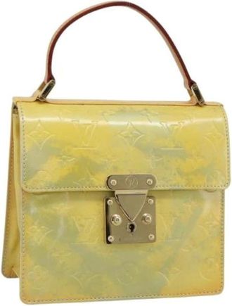Louis Vuitton Sac &agrave; main vintage en cuir verni Pre-owned - Femme - Pre-owned - Jaune - Taille: ONE Size