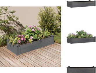 vidaXL Vidaxl - Lit surélevé de jardin doublure 120x45x25 cm bois massif sapin - Lit Surélevé Jardin - Jardinière Bois - Bac Plante - Potager Surélevé