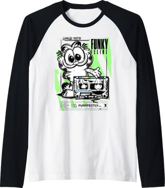 Garfield Punk Mixtape Gen X Graffiti 70er Jahre Funky Classic Cat Raglan