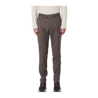 Pantaloni Torino Pantalon Marron Pliss&eacute; pour Homme - Homme - Pantalons - Brun - Taille: S