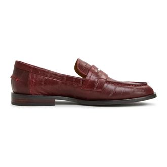 Cesare Gaspari Blockabsatz-Loafer aus Leder - Bordeaux - - Shoes - Damen - Rot - 41 EU