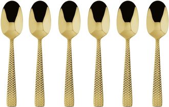 Sambonet Cortina Set 6 Mokkalöffel, Edelstahl/PVD Gold - 52722GA7 [SP]