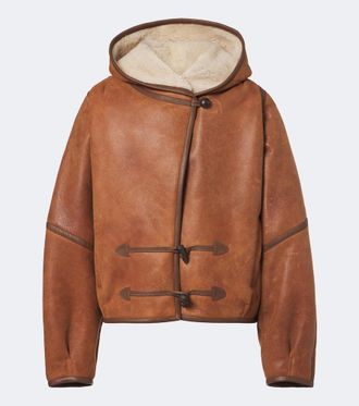 Isabel Marant Veste &agrave; capuche Amiel en cuir