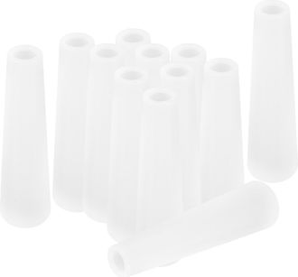 Supvox 12 St&uuml;ck Pack Wei&szlig;e Kunststoff Garnwickelr&ouml;hren Konisch Garnspulenhalter f&uuml;r Stickgarn Wollwickelr&ouml;hren zum Stricken N&auml;hen Basteln und Weben