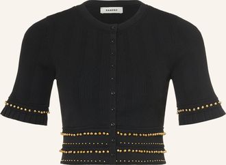 Sandro Sandro Cropped-Bluse Mit Nieten schwarz