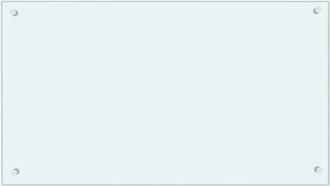 vidaXL Dosseret de Cuisine Carrelage Mural Décoration Protection Anti-éclaboussures Résistant aux Rayures Blanc 90x50 cm Verre Trempé