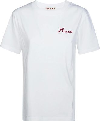 Marni Femme, Tops, Blanc, Taille: 38 FR T-Shirt MM Girocollo